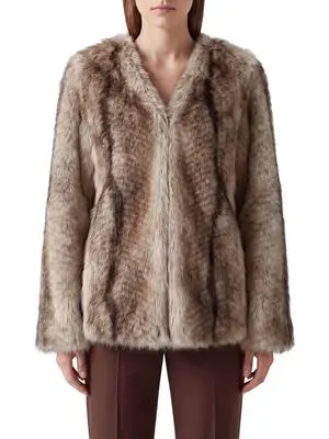 TWINSET Fur Coat - Brown