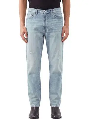 MAISON MARGIELA Straight-leg Distressed Cotton Denim Jeans - Blue