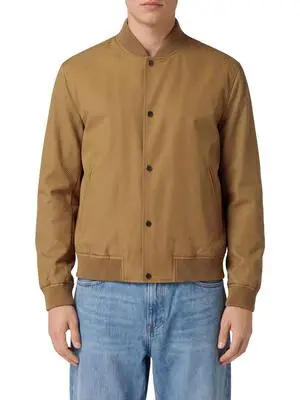 BOSS Technical Fabric Varsity Bomber Jacket - Beige