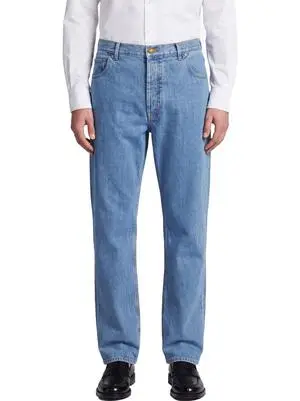 THOM BROWNE Thom Browne Straight Fit Cotton Denim Jeans