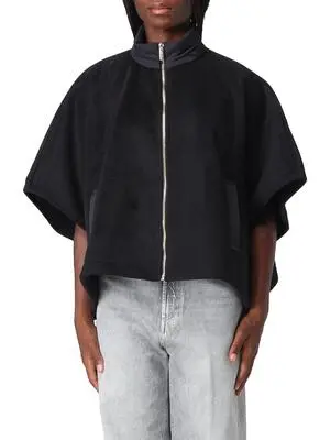 TWINSET Twinset Cropped Wool Cloth Cape With High Neck And Zip Closure