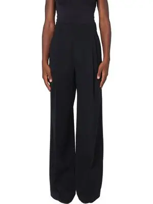 TWINSET High-waisted Wide-leg Sartorial Crêpe Trousers - Black