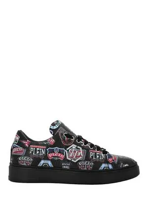 Philipp Plein Low-top Sneakers With Graphic Print - Black