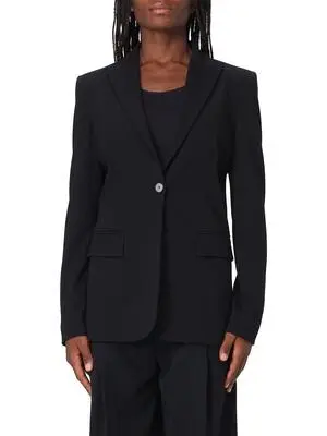 Pinko Single-breasted Crêpe Blazer - Black