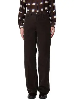 DONDUP High-Waisted Slim Fit Corduroy Trousers
