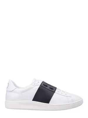 Valentino Garavani Open Royco Smooth Calfskin Sneakers With Vlogo Signature - White