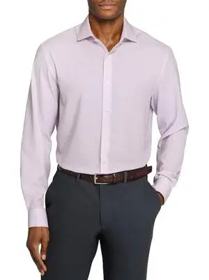 W.R.K Circle Geo Performance Dress Shirt White/pink