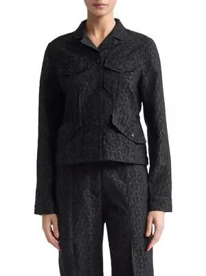 Cecilie Bahnsen Cbclover" Floral Jacquard Jacket - Black