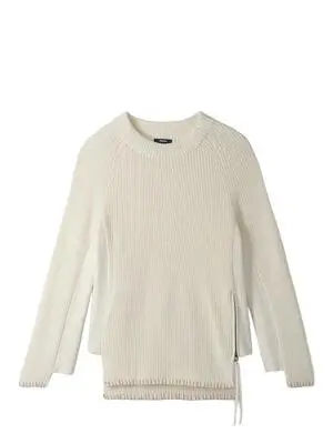 HATLEY Side Zip Raglan Sweater - Cream