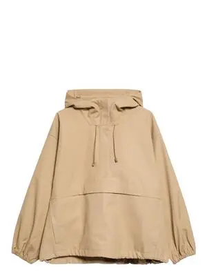 RÓHE Oversize Hooded Cotton Anorak - Beige