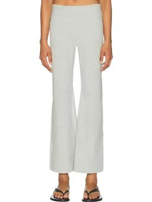 Year Of Ours Cotton Wide Leg Pant - Heather Grey