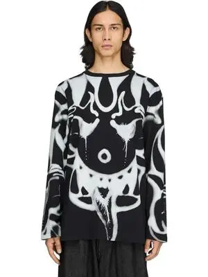 Adidas Y-3 Chito Graphic Long Sleeve Tee - Black