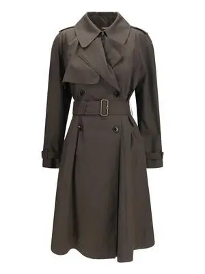 Burberry Cotton Gabardine Trench Coat - Green