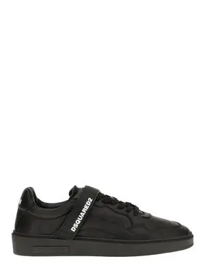 Dsquared2 Leather Strap Sneakers - Black