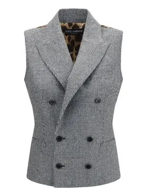 DOLCE & GABBANA Dolce & Gabbana Prince Of Wales Double Breasted Vest
