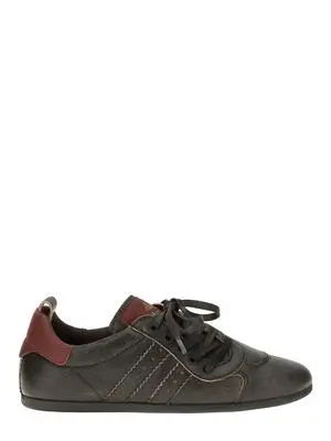 VIVIENNE WESTWOOD Drunken Leather Lace-up Sneakers - Black
