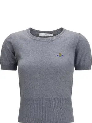 VIVIENNE WESTWOOD Vivienne Westwood Bea Top - Cotton Cashmere Blend Grey