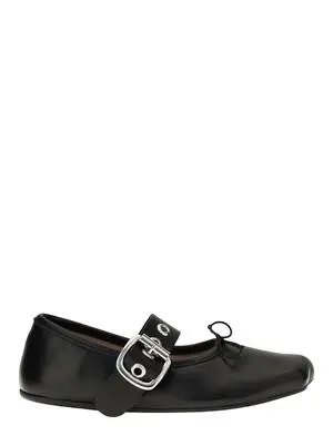 VIVIENNE WESTWOOD Alice Leather Ballerinas - Black