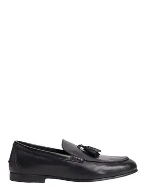 Tommy Hilfiger Leather Loafers With Tassel Detail - Black