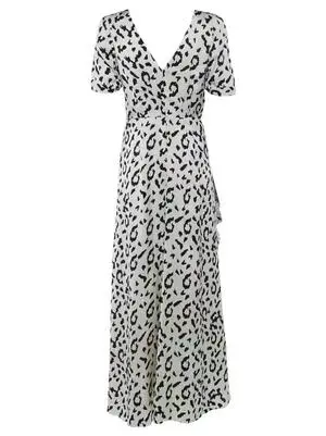 SELF-PORTRAIT Self-Portrait Leopard-Print Twisted Midi Dress