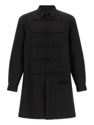 Yohji Yamamoto China Button' Shirt - Black
