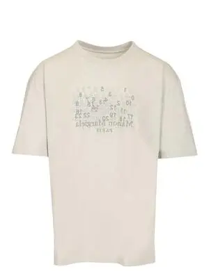 MAISON MARGIELA Embroidered Cotton T-shirt - Gray