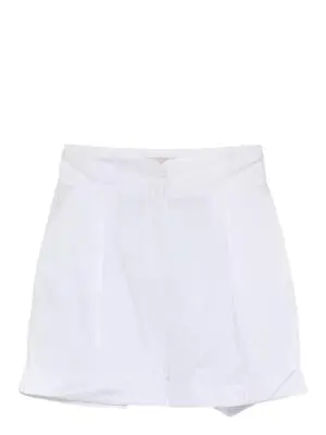 TWENTY EASY KAOS Pleated Turn-up Shorts - White