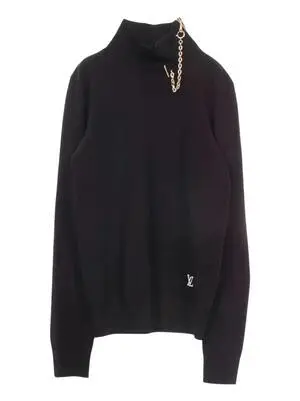 LOUIS VUITTON Chain Detail Turtleneck Sweater - Black