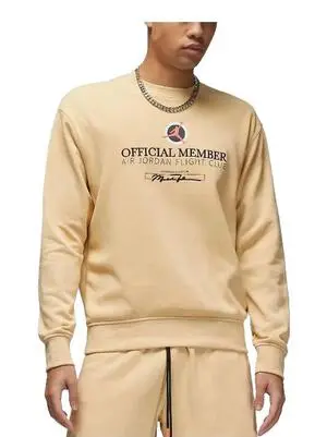 JORDAN Air Jordan Flight Mvp Lightweight Fleece Crew-neck Sweatshirt 'beige' Beige