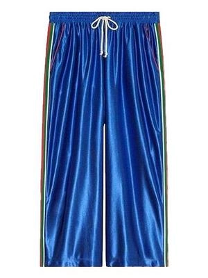 Gucci Shiny Track Pants 'royal Blue - Blue/red/green