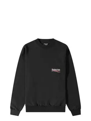 Balenciaga Political Campaign Crewneck Sweater - Black