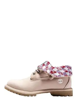 Timberland Roll Top Boots - Pink/red/white