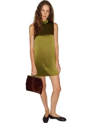 REFORMATION Lantana Silk Dress - Green