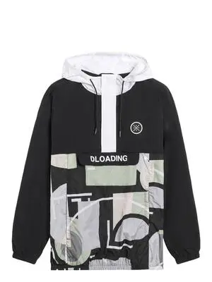 LI-NING Way Of Wade Dloading Graphic Half Zip Windbreaker - Black/white