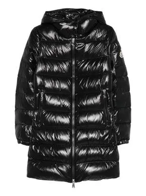 Moncler Courcelles Long Down Jacket - Black