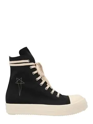 RICK OWENS Rick Owens Drkshdw High-Top Lace-Up Sneakers With Side Zip