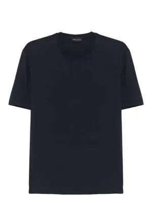 ROBERTO COLLINA Crew Neck T-shirt - Navy