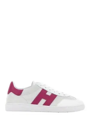 Hogan Hogan Round Toe Lace Up Casual Sneakers White