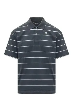 K-WAY Valar Slim Fit Striped Polo Shirt - Black