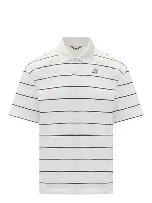 K-WAY Valar Slim-fit Striped Polo Shirt - White