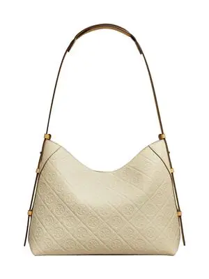 Tory Burch T Monogram Shoulder Bag - Warm White