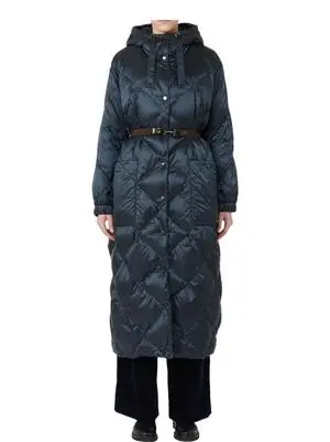 Max Mara Quilted Long-sleeve Hooded Down Jacket - Black