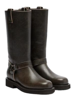 Brunello Cucinelli Monili Leather Knee-high Boots - Brown