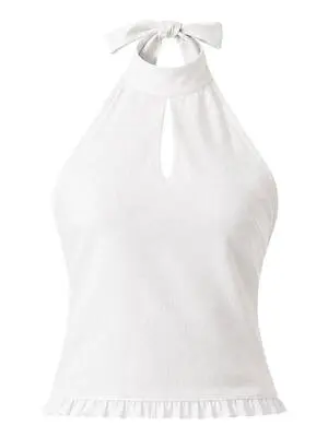 IMAURA Imaura Halter Neck Top With Ruffled Hem