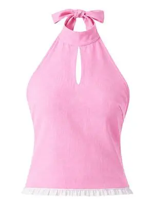 IMAURA Halter Neck Top - Pink