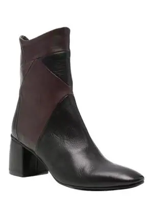 KUDETA Patchwork Leather Ankle Boots - Black