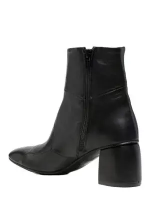 KUDETA Panelled Leather Ankle Boots - Black