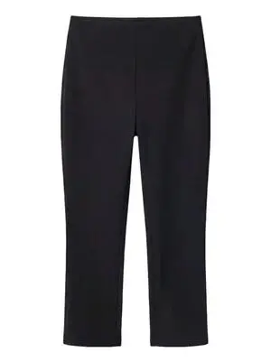 REFORMATION Jill Cropped Knit Trousers - Black