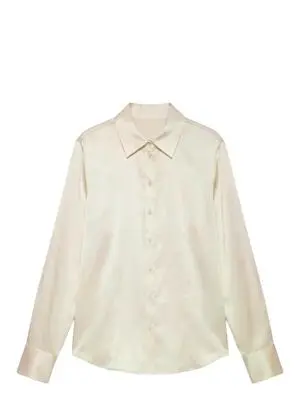 REFORMATION Reformation Raya Fitted Silk Shirt