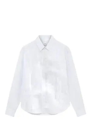 LARDINI Check-pattern Chest-pocket Shirt - White